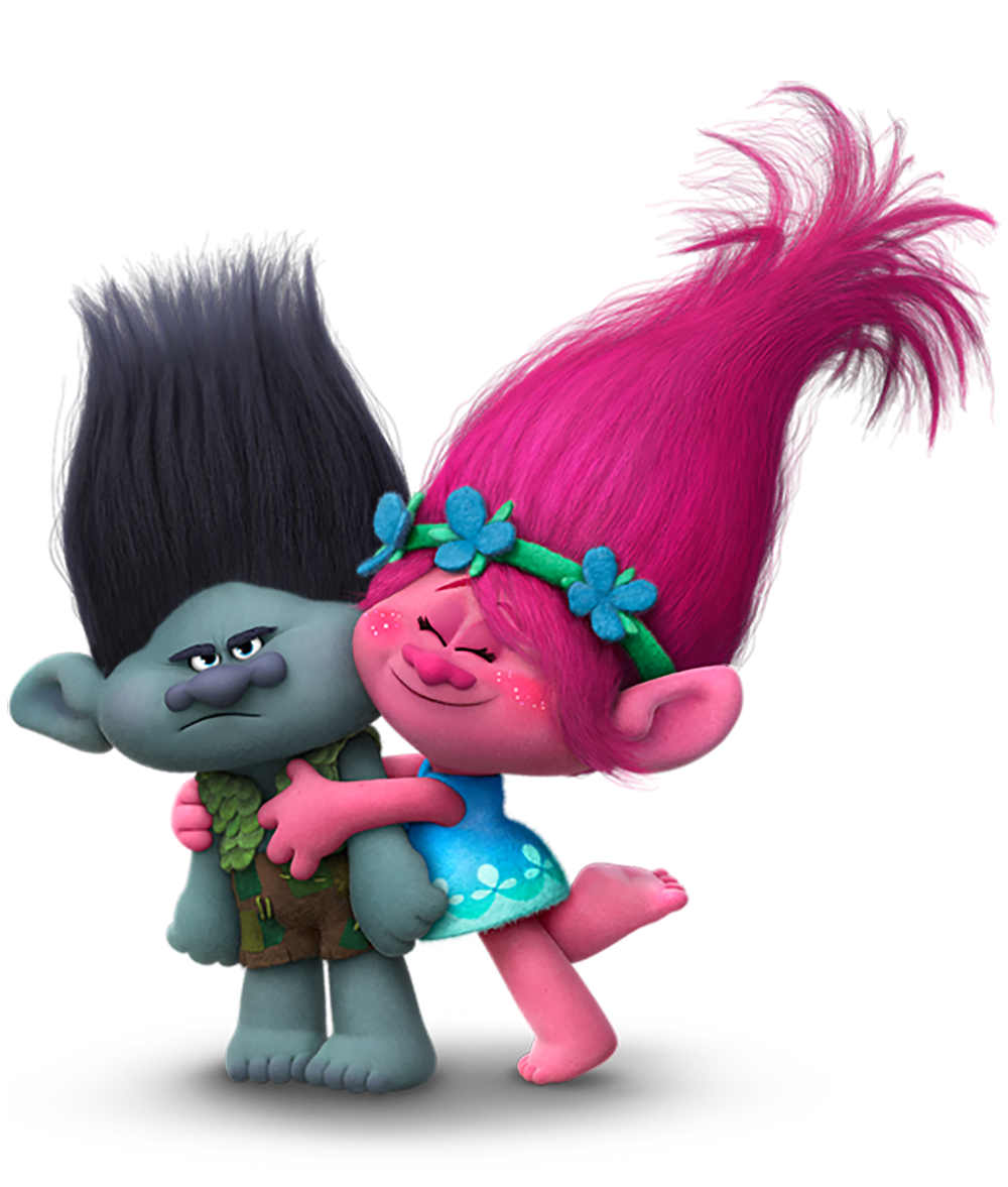 Image Dreamworks Trolls Princess Poppy Hugging Branchpng Trolls Film Wikia Fandom